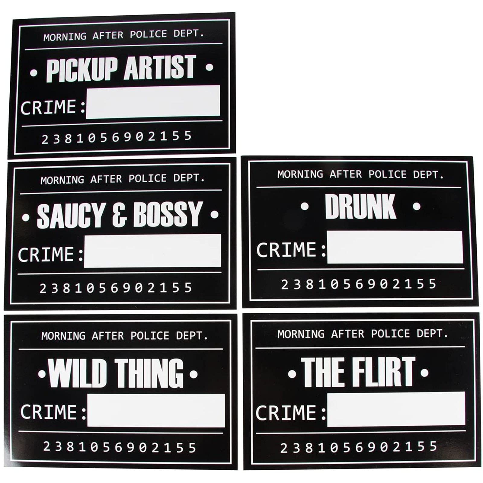 Mugshot Signs - 25 Photo-Booth Props with Height Chart Backdrop Poster ...