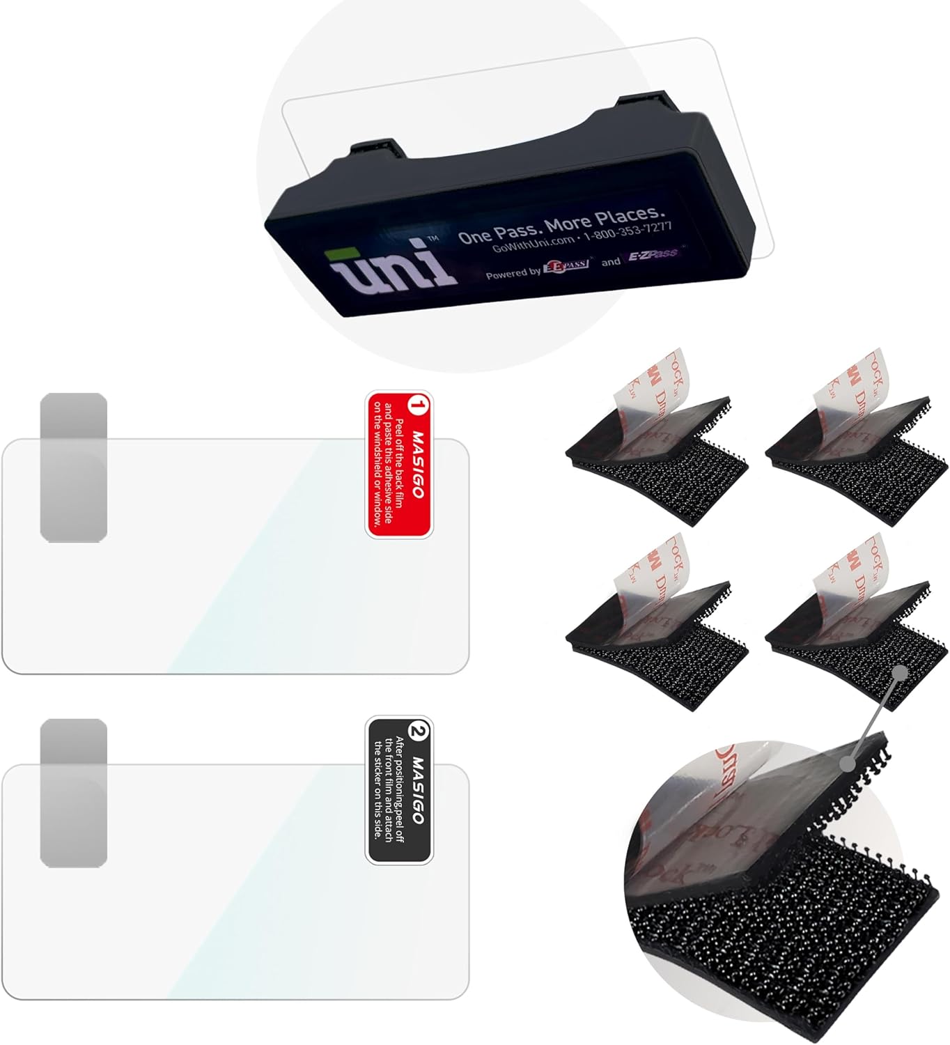 Amazon.com: Universal Toll Pass Holder for EZ Pass, Uni Pass, SunPass ...