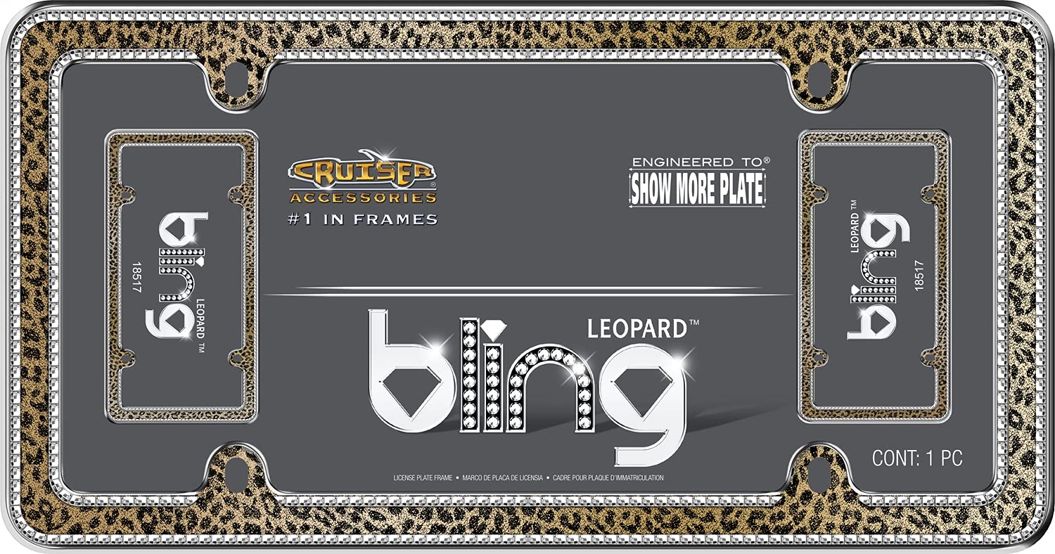 2x Leopard Rhinestone Bling Cruiser 18517 License Plate Frames for sale ...