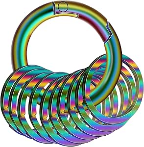 Amazon.com: Idakekiy Flat Key Rings 10 Pieces 1.18 Inch Split Keyrings ...