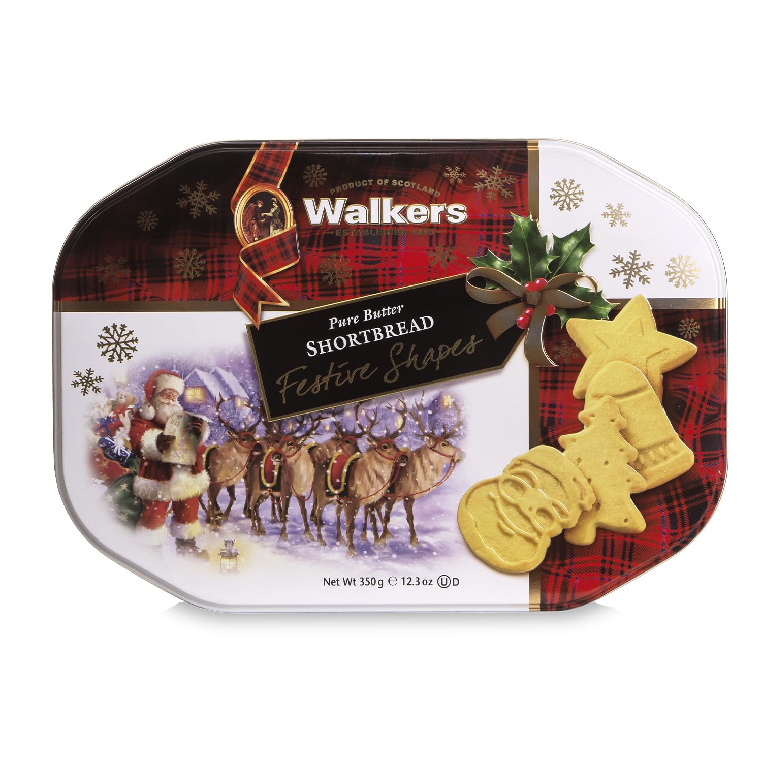 Amazon.com : Walker's Shortbread Festive Shapes Holiday Assorted ...