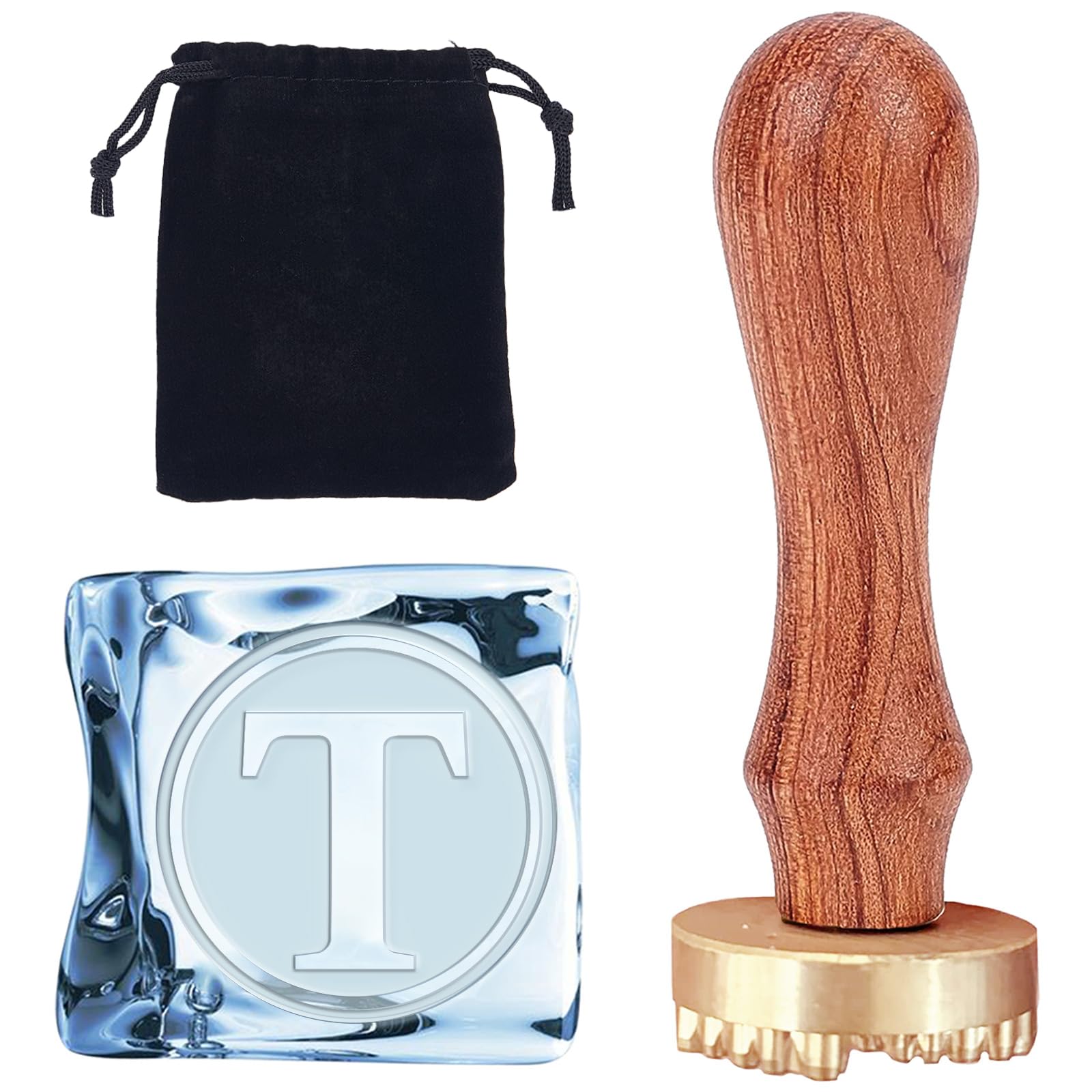 Amazon.com: CRASPIRE Initials T Ice Stamp Letter Ice Cube Stamp 1.2 ...