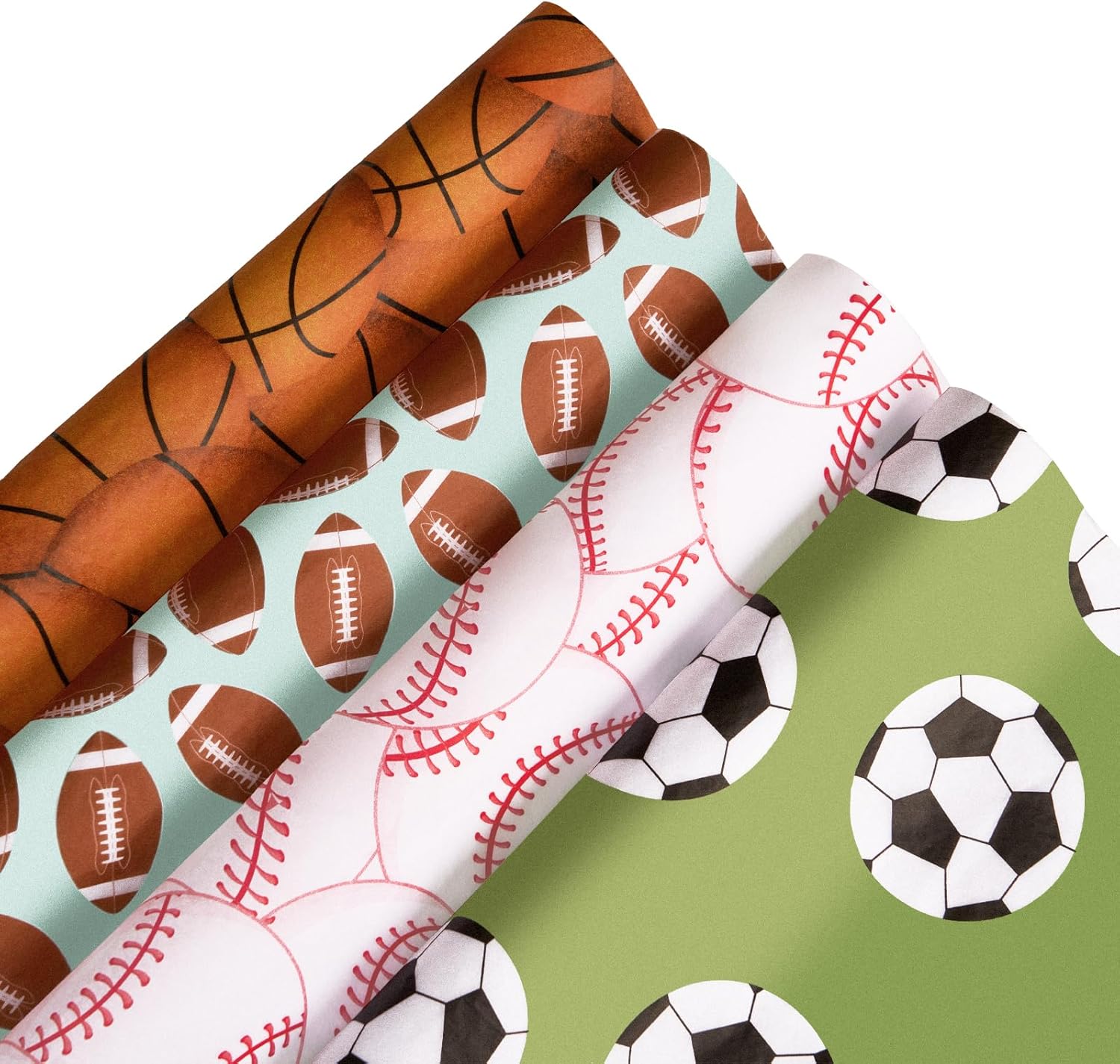 Amazon.com: PAPER FAIR 100 Sheet Sports Ball Pattern Tissue Paper 14 x ...