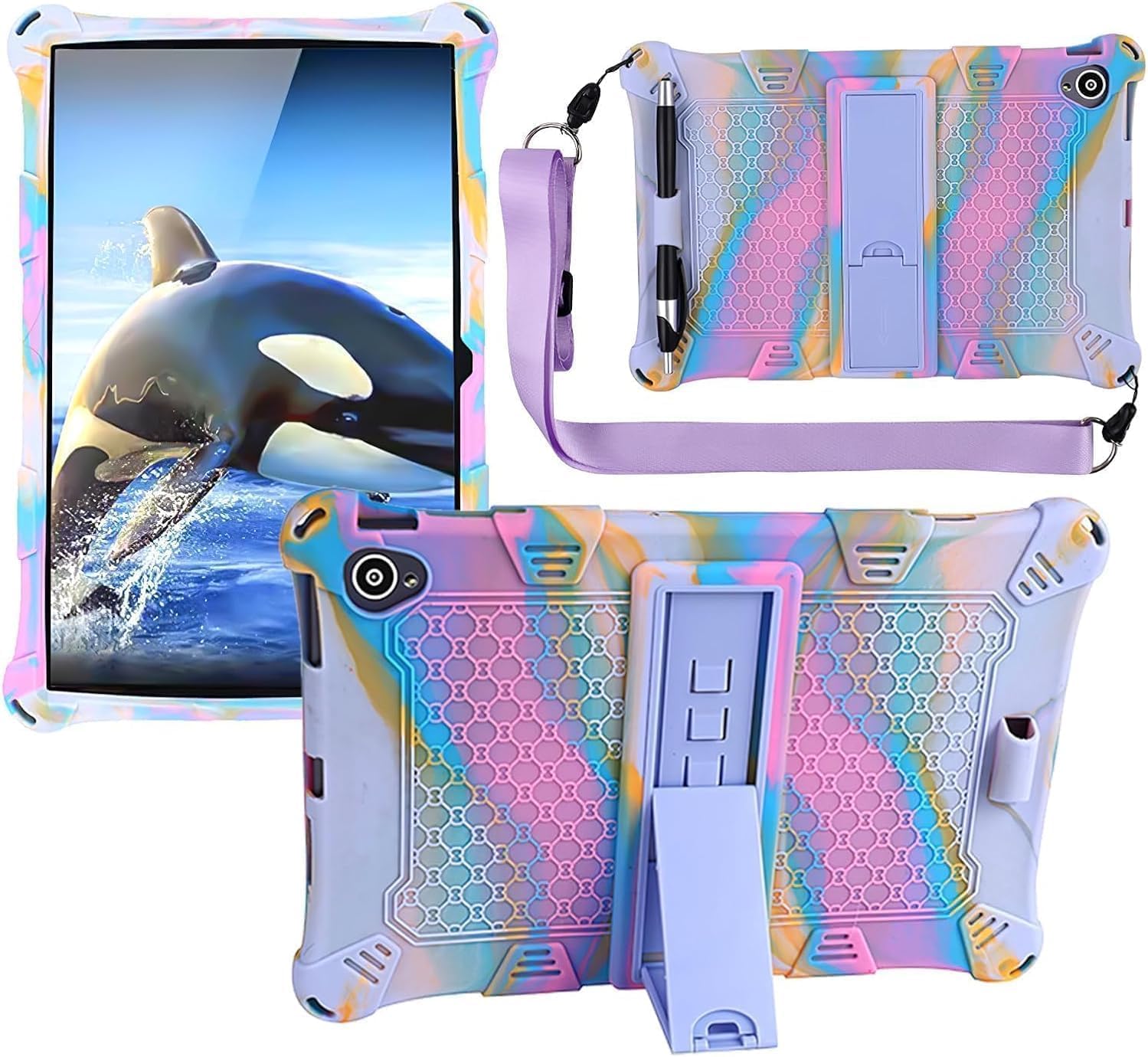 Hybrid Case, Universal Silicone Case for 10.1 inch tablet, Colorful ...