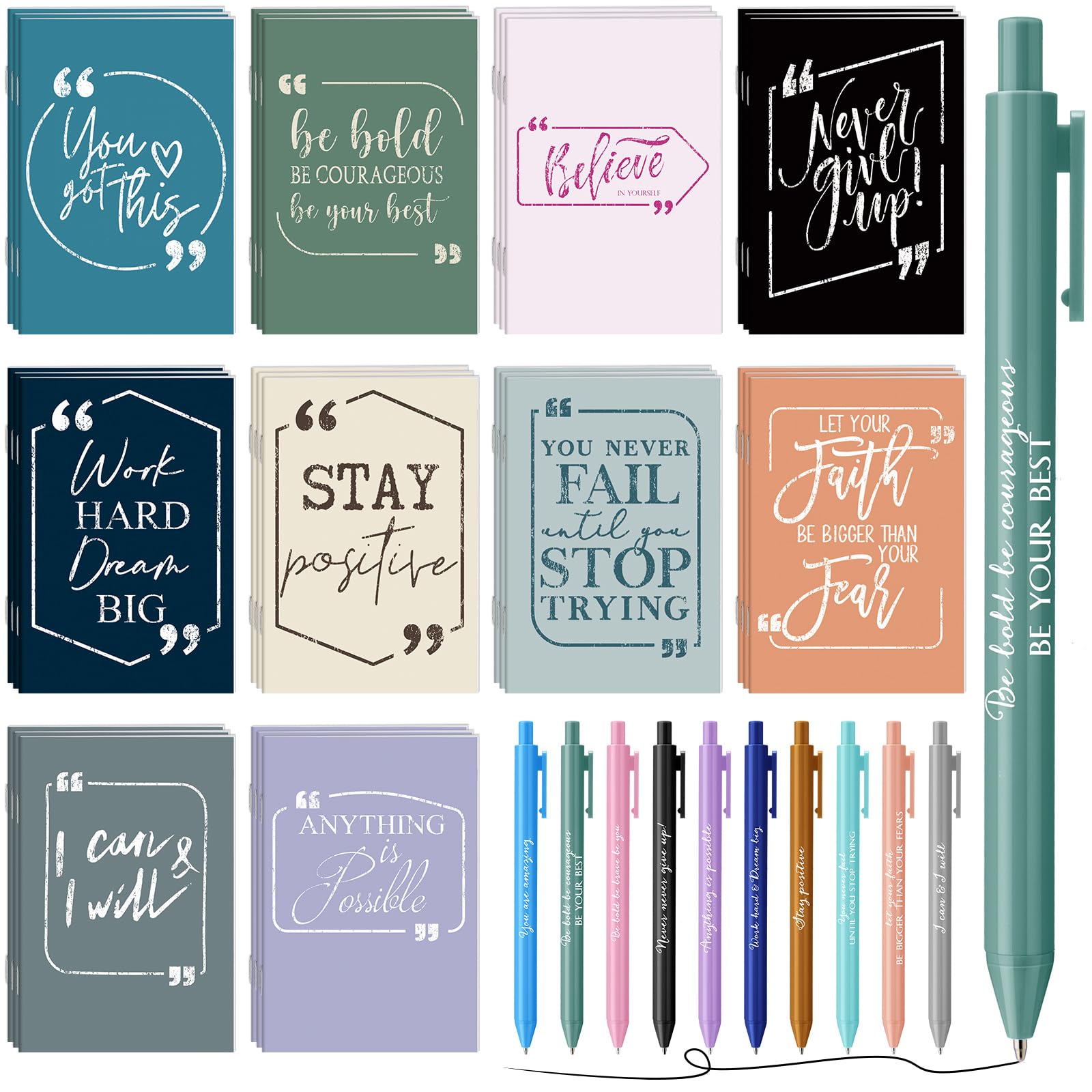 Amazon.com : Fulmoon Inspirational Notepads Pens Gifts Bulk ...