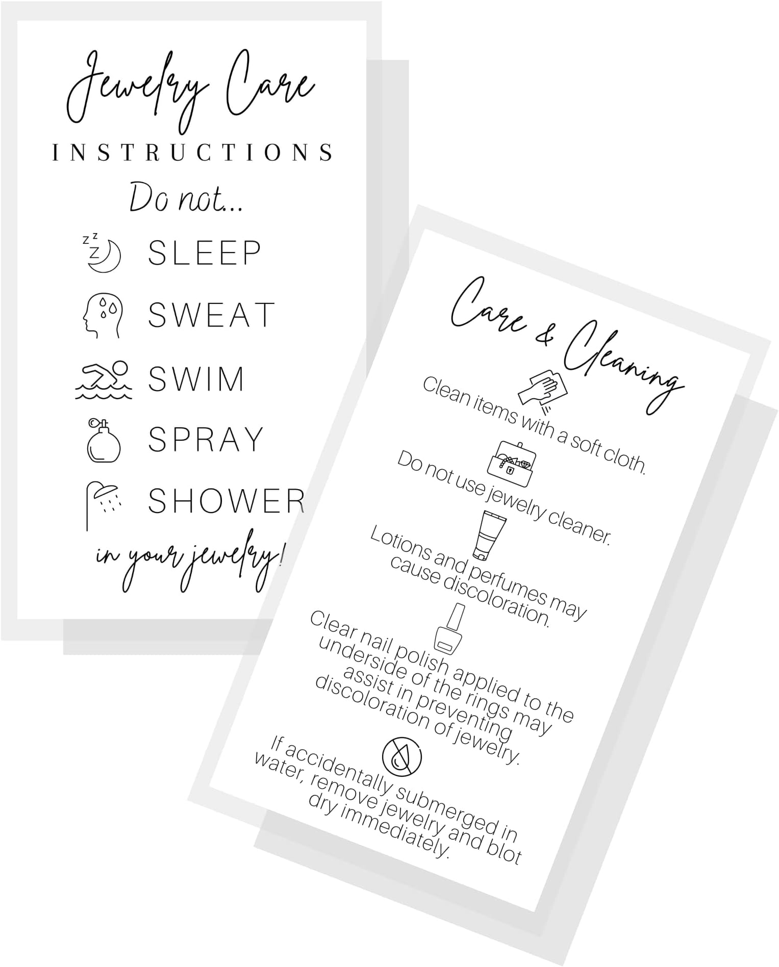 Amazon.com : Resin Care Card, Resin Product Care Instructions Guide ...