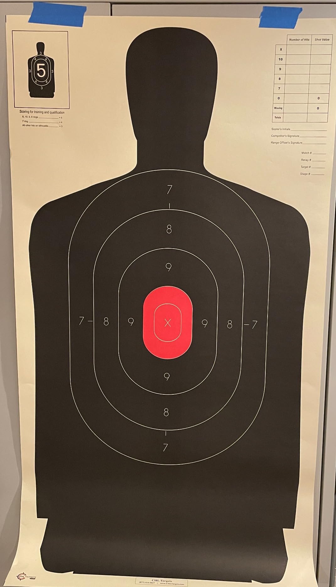 Amazon.com : Official B-27 NRA, 50 Yard Police Silhouette Shooting ...