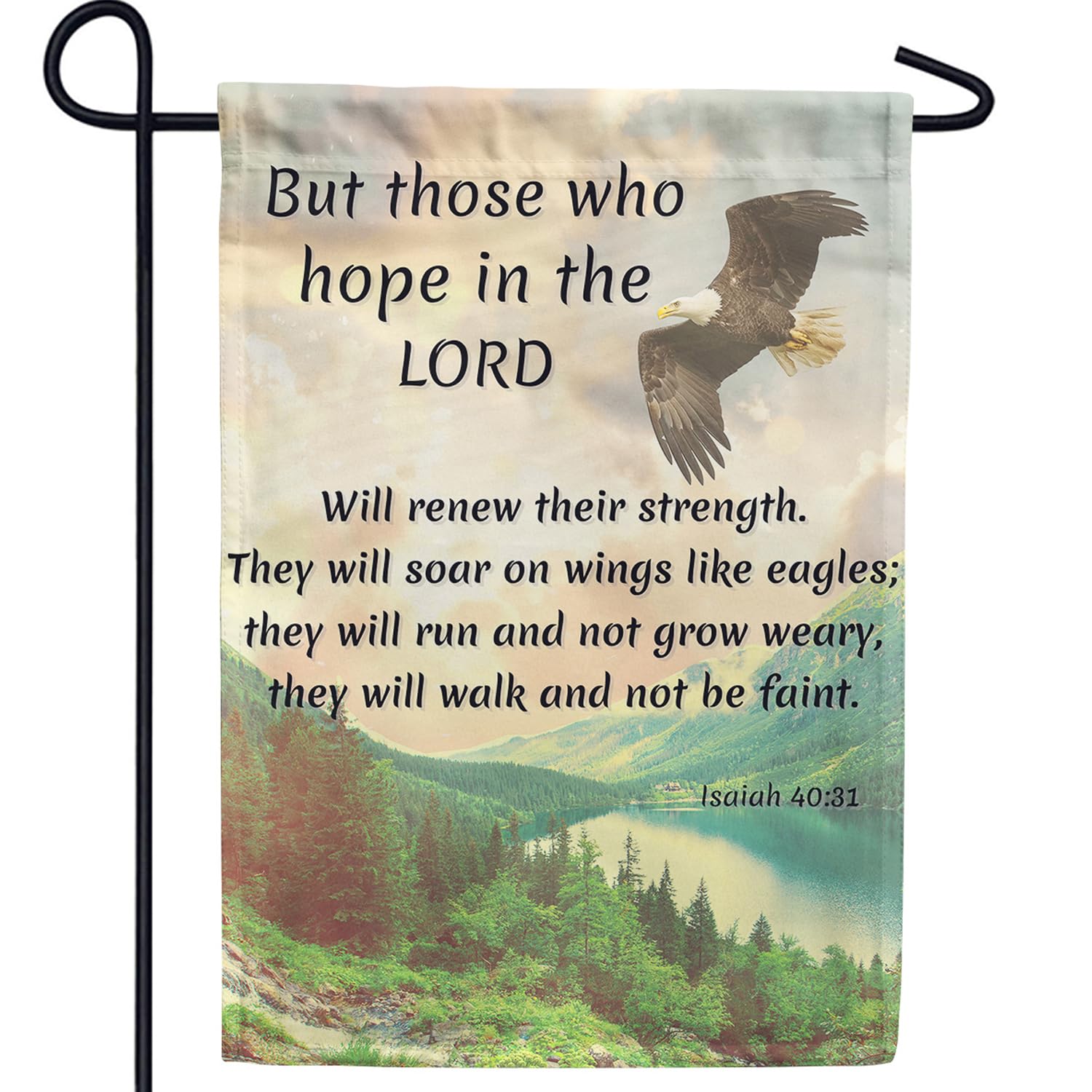 Amazon.com : America Forever Bible Verse Garden Flag - 12.5 x 18 inch ...