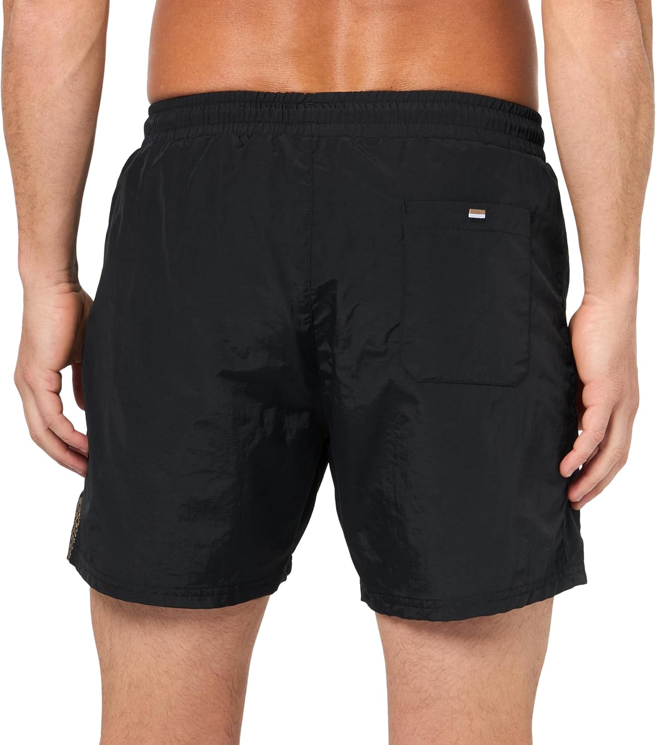 BOSS Men's Standard Metallic Logo Swim Trunks