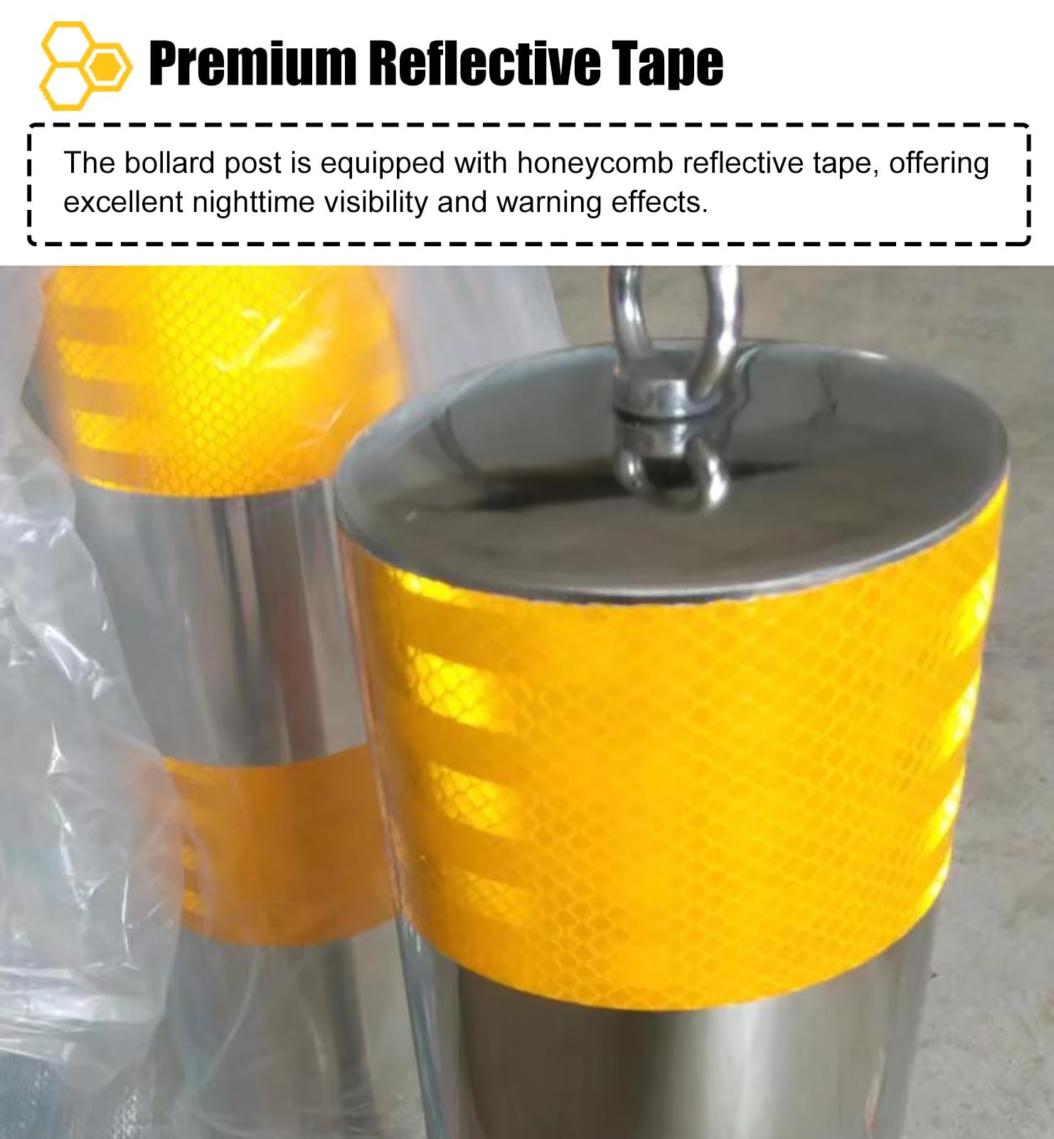 Reflective Parking Pole Amazon.com: Garage Removable Parking Bollards,