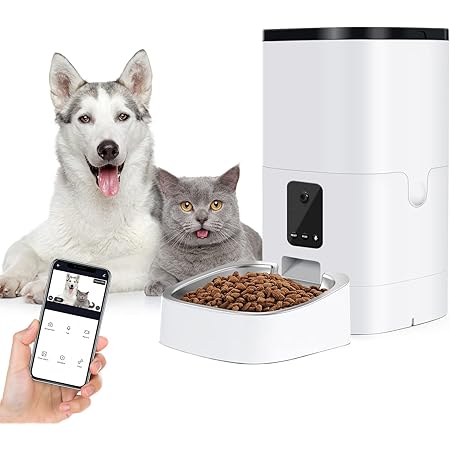 Amazon.com : Automatic Cat Feeders with Camera, PUMPKII 4L Programmable ...