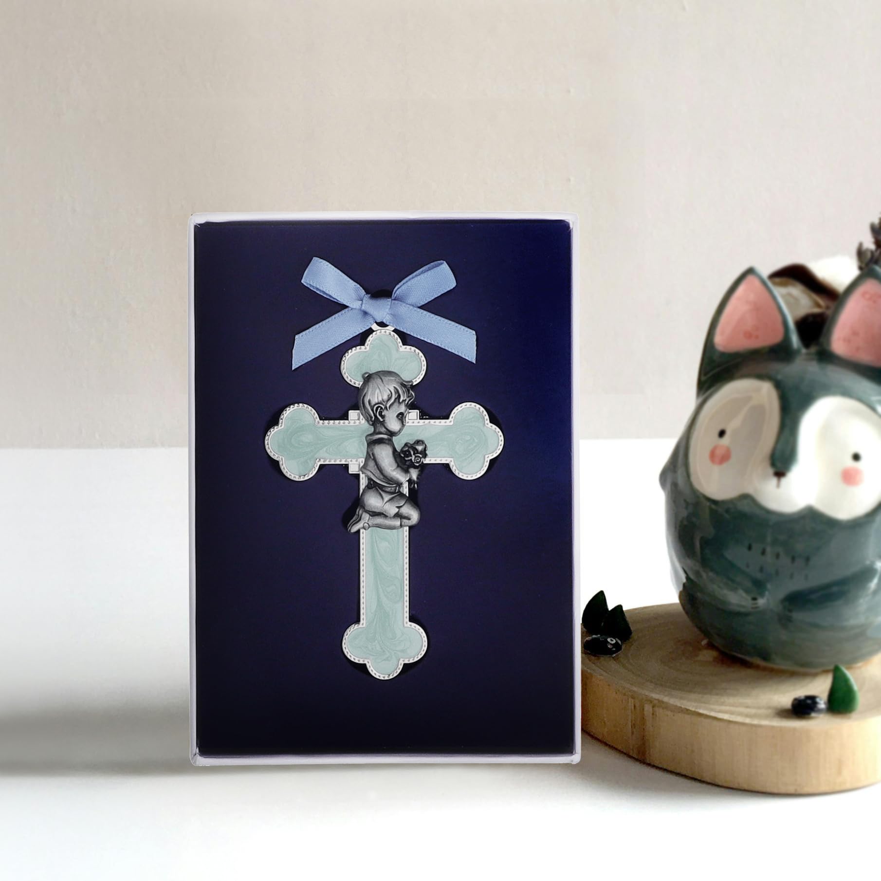 Snapklik.com : Baby Wall Cross Catholic Baptism Gifts For Boys Praying ...
