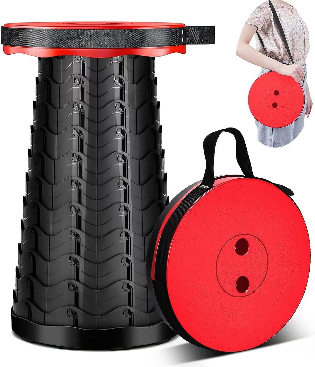 ABENNLY Taburetes Portátiles, Taburete Plegable Portátil Retráctil para ...