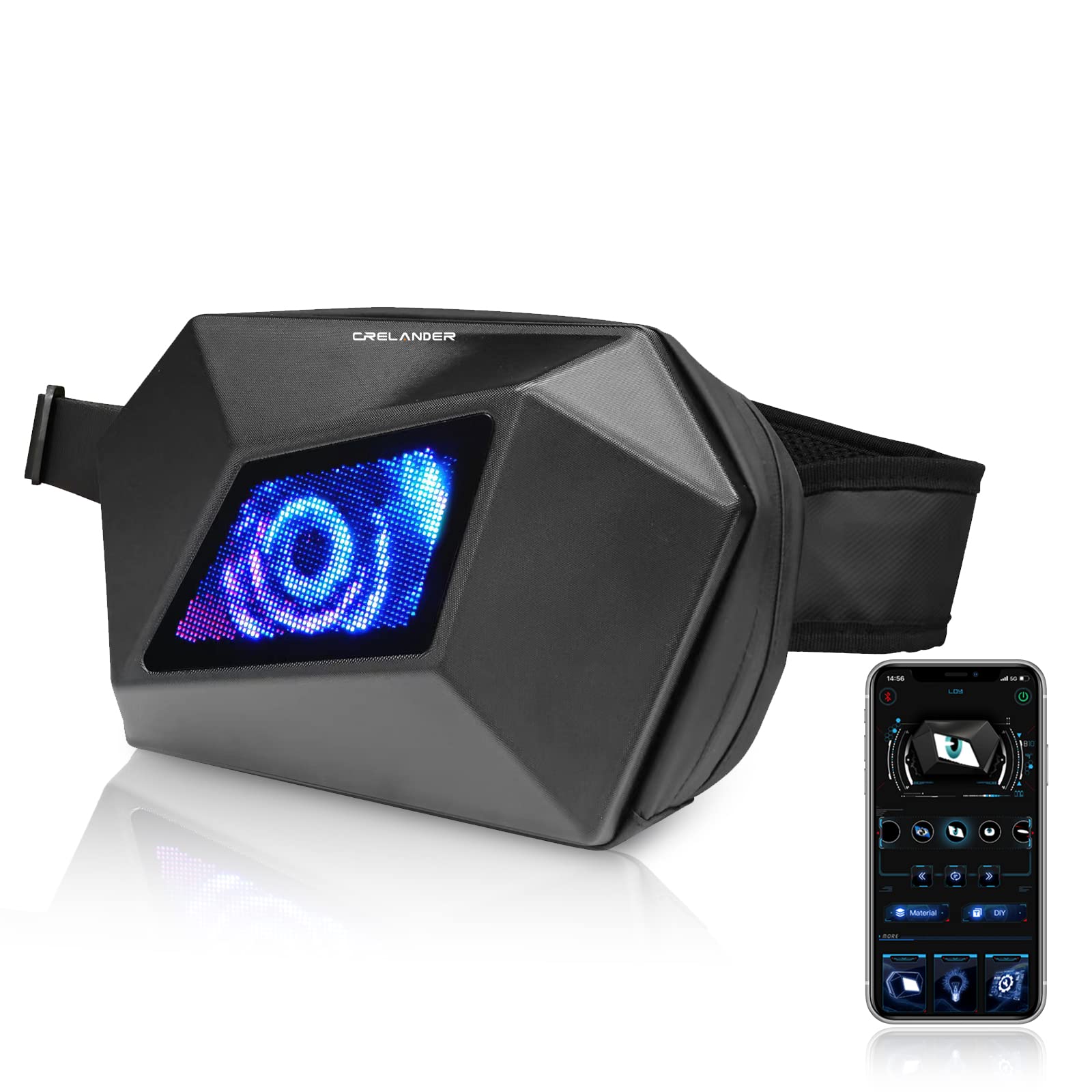 Led Sling Bag Cyclops Hard Shell Motorcycle Crossbody Bag Eye ...