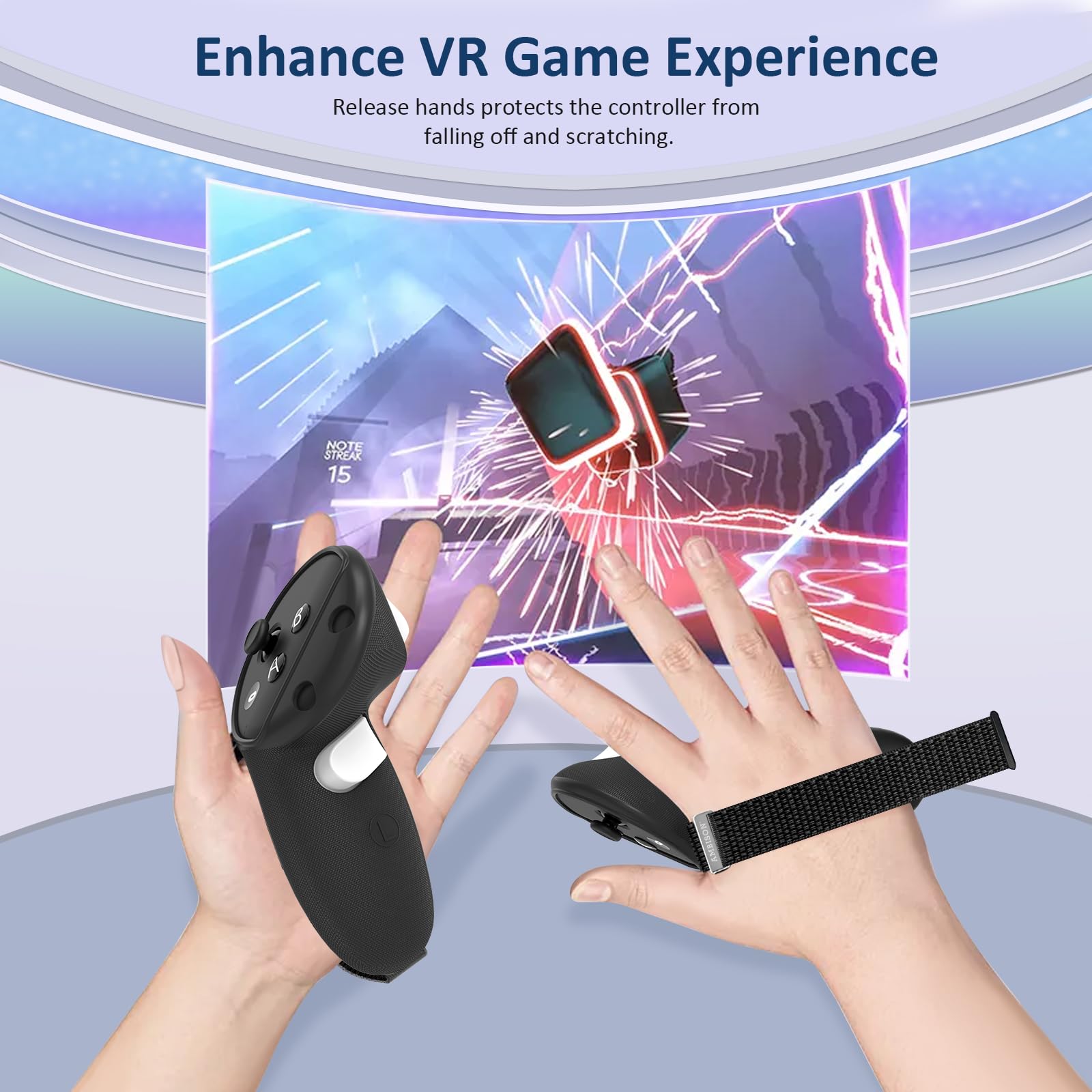 Snapklik.com : AMBISON Upgraded Controller Grips Cover For Oculus Meta ...