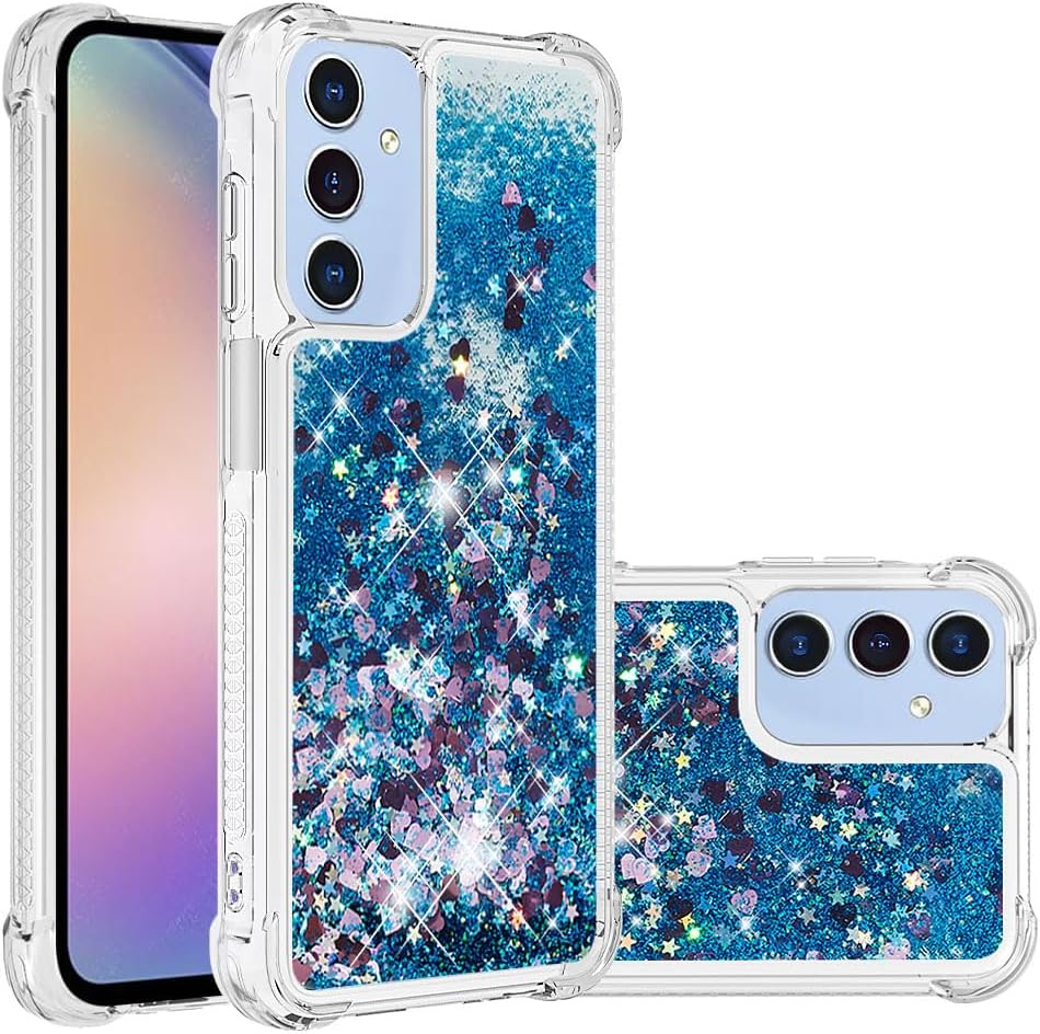 Amazon.com: MEMAXELUS Case for Samsung Galaxy A15 5G Glitter Case, Cute Bling Sparkly Flowing ...