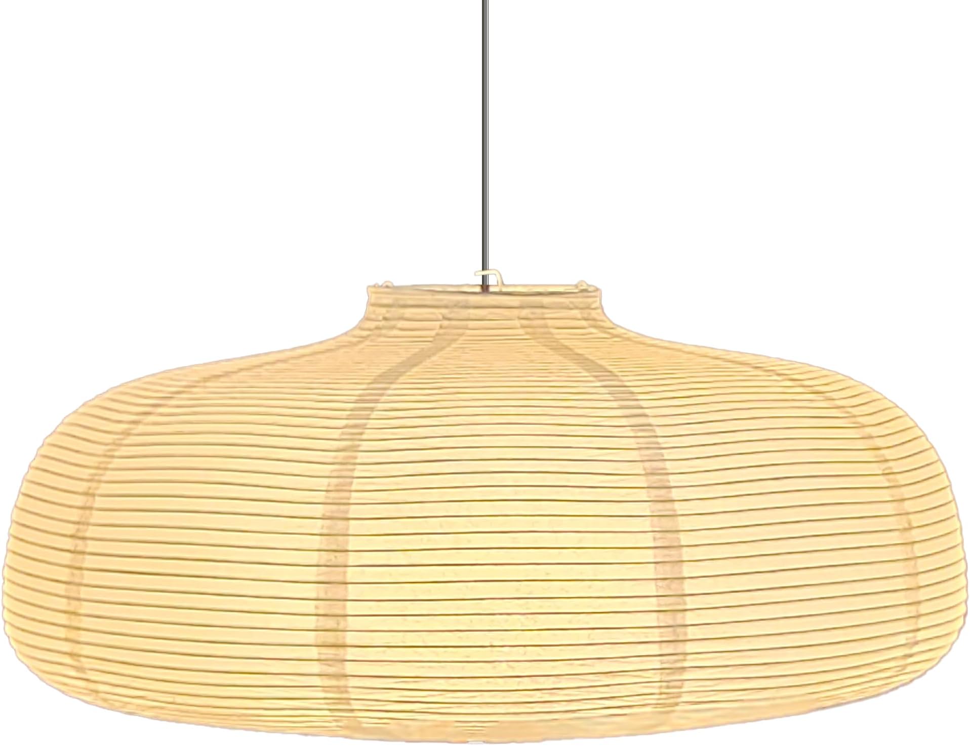 Spherical Dome Shaped Premium Fine Line Paper Lantern Lampshade, White ...