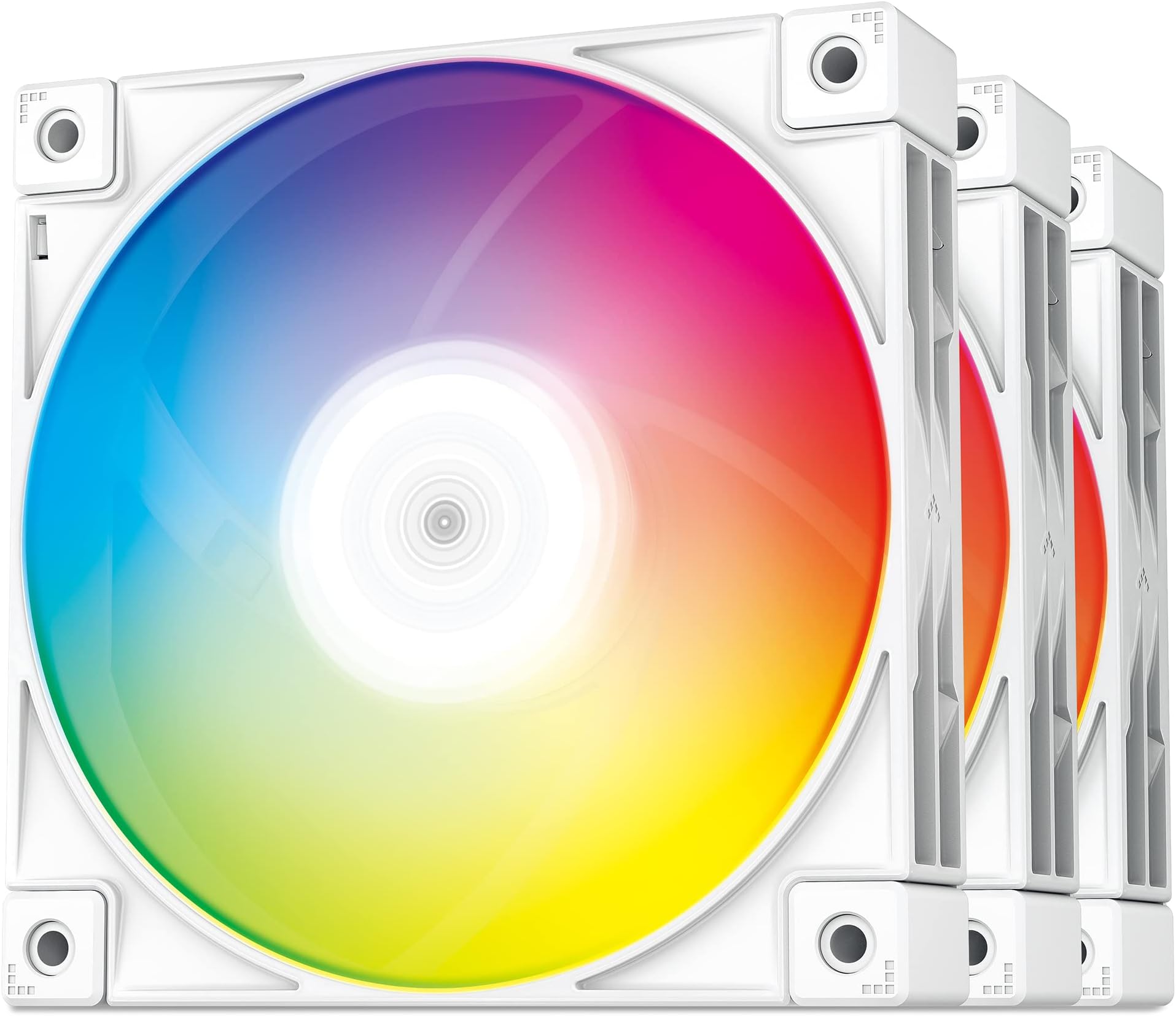 NZXT F120 RGB Duo - 120mm Dual-Sided RGB Fan – 20 Individually ...