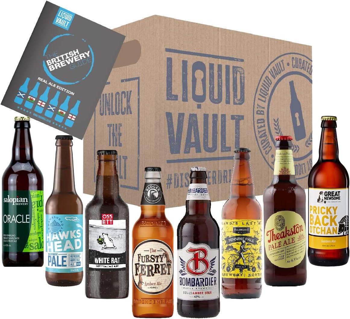 Liquid Vault English Real Ale Mixed Case 8x500ml - A Selection of 8 ...