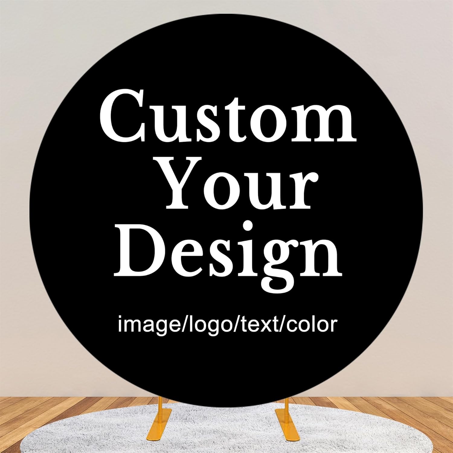 Amazon.com : BELECO 7.2ft Custom Round Backdrop Personalized Circle ...