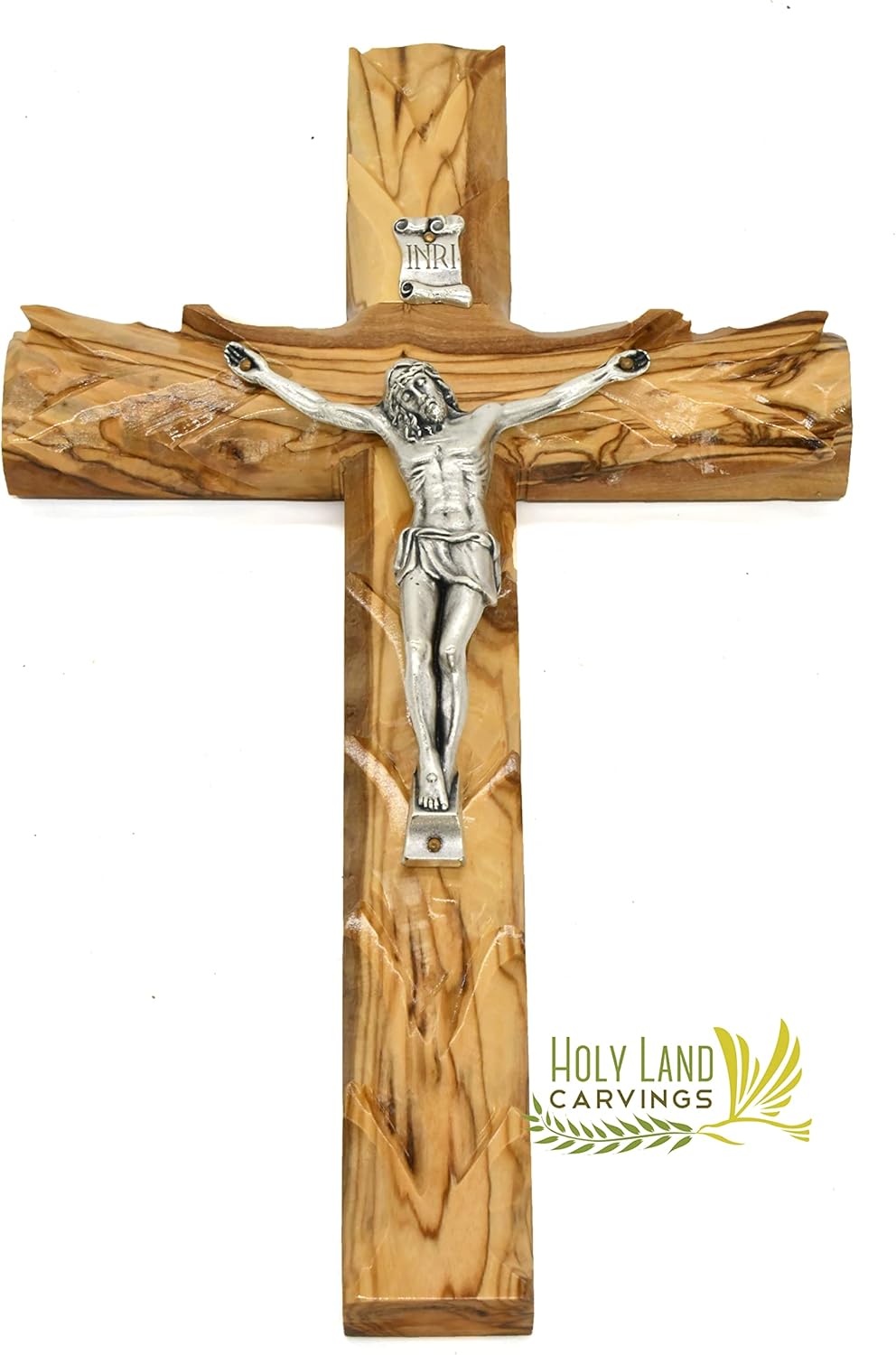 Amazon.com: Holy Land Carvings Crucifix Wall Cross, 10 Inch wooden ...