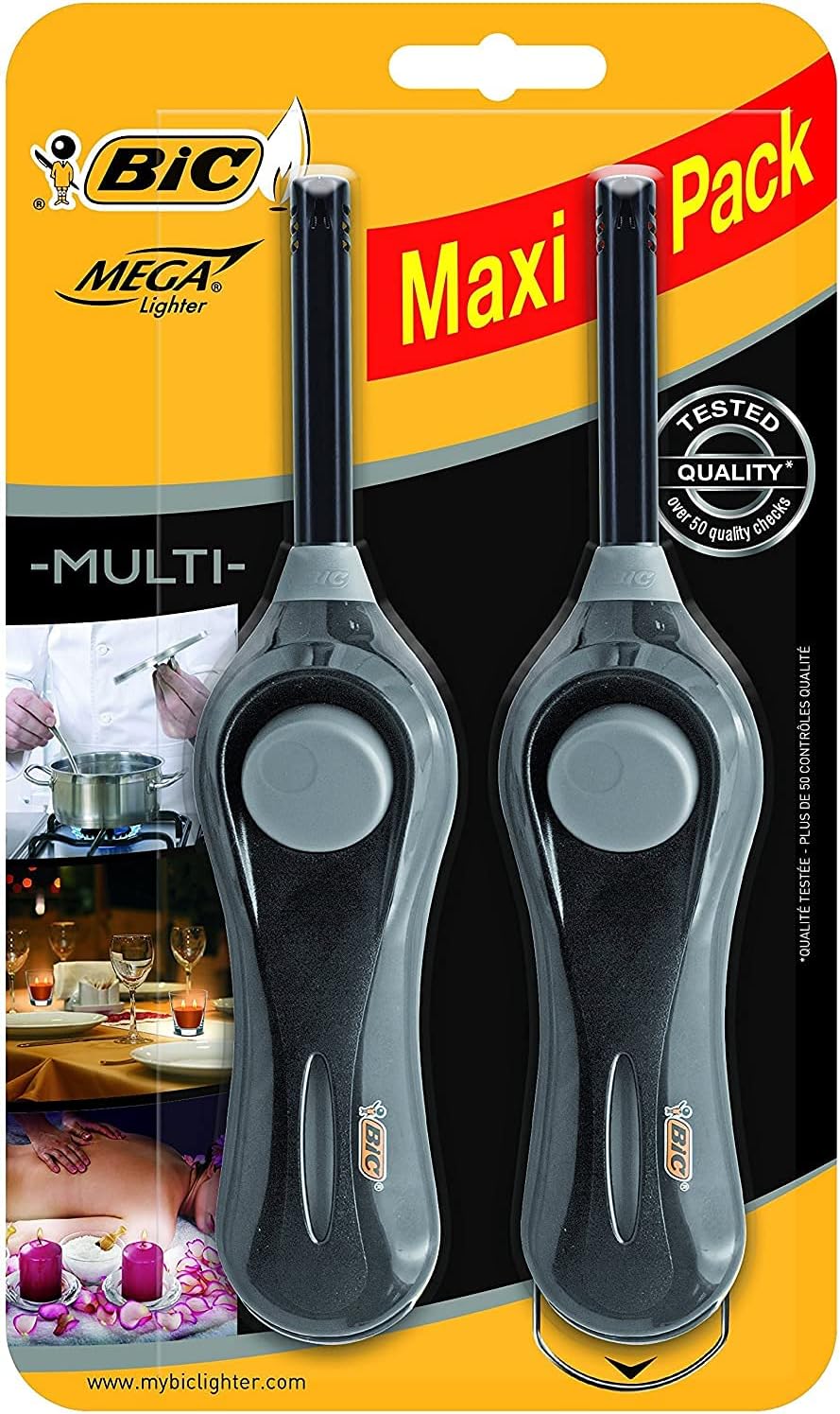 BIC Mega Standard Utility Lighter (Pack of 2) - Black : Amazon.co.uk ...