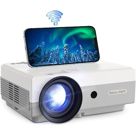 Beamer, Full HD 1080P Mini Beamer mit 5G WiFi Bluetooth 5.0 - Geeignet ...