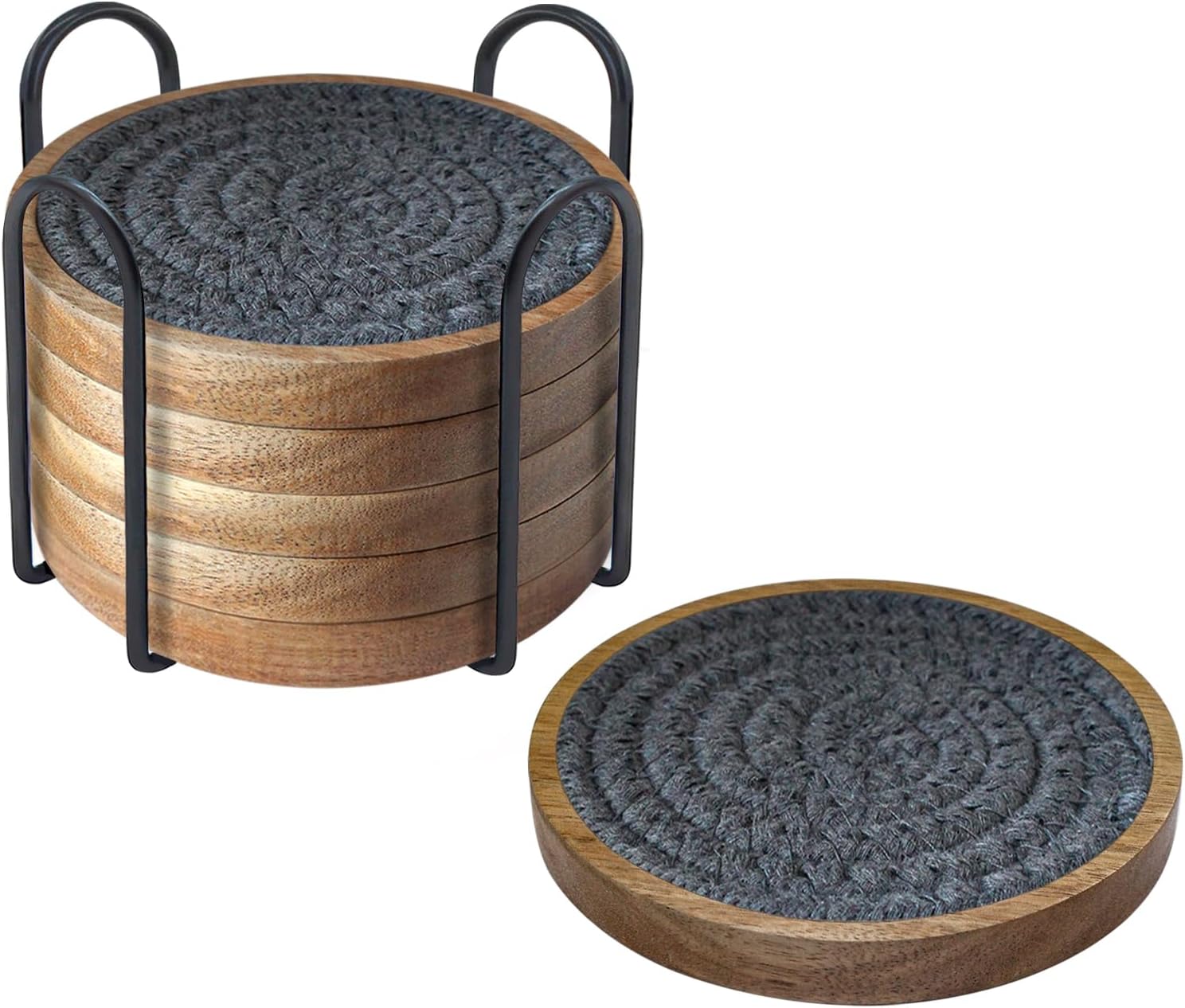 Amazon.com: Eykao 6 Pack Coasters for Drinks Absorbent, 4.3 inches Cork ...