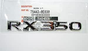 Toyota Genuine Parts 75443-0E030 Lexus RX350 Rear Emblem, Emblems ...