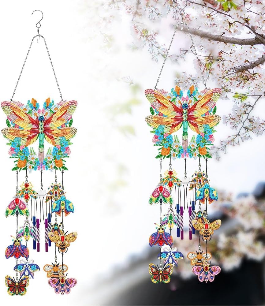 Snapklik.com : Diamond Art Painting Wind Chimes,Suncatcher Art Wind ...