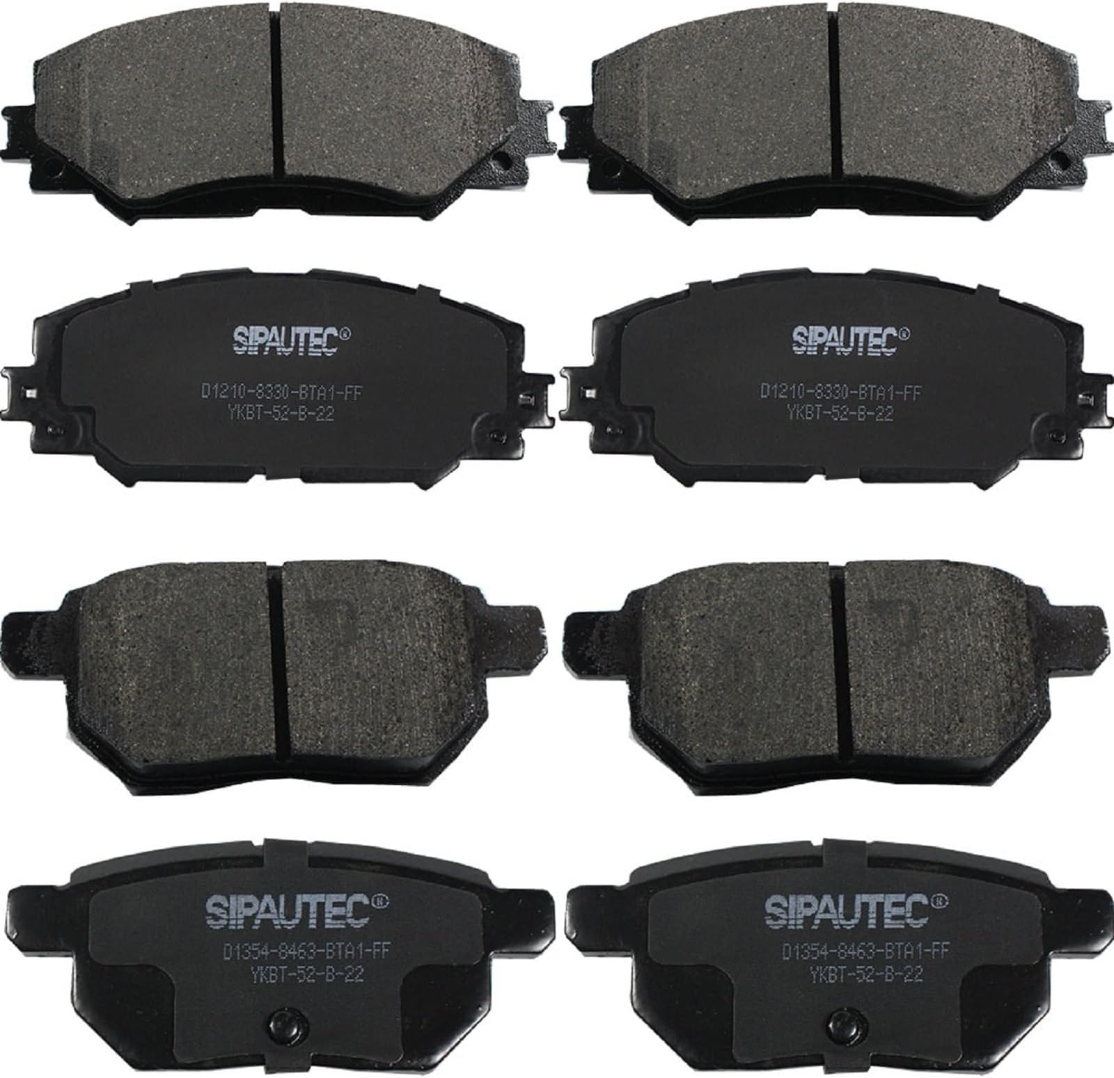 Amazon.com: SIPAUTEC-Front and Rear Carbon Fiber Ceramic Brake Pads ...