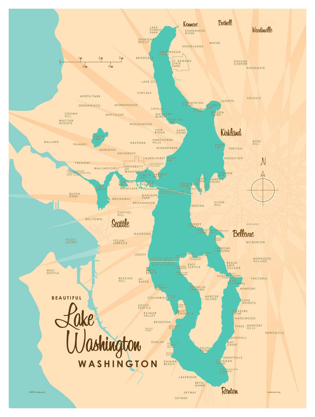Lake Washington Map USACE Seattle District Water Management