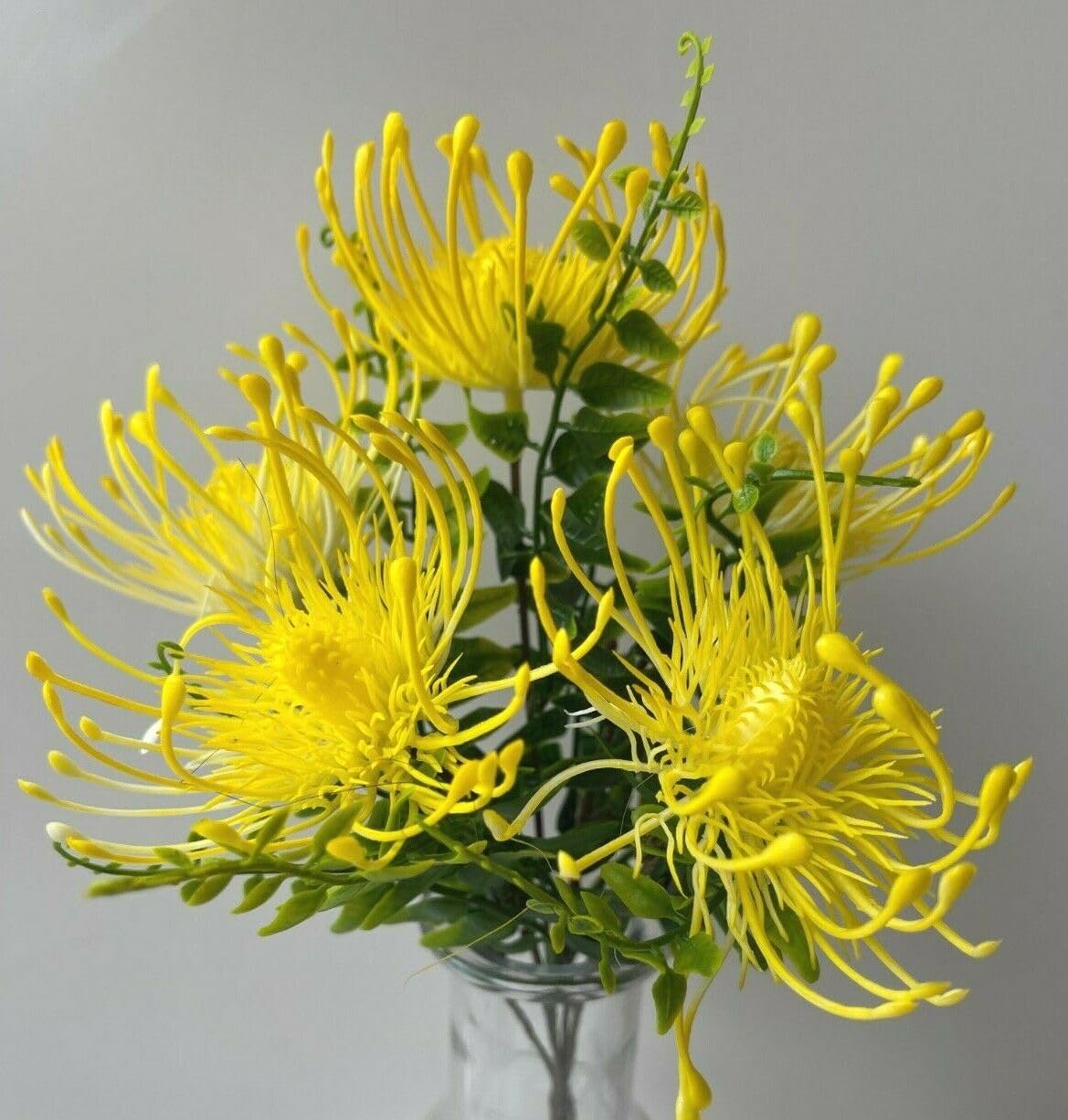 Artificial Silk Fake Flower Australian Native Yellow LEUCOSPERMUM ...