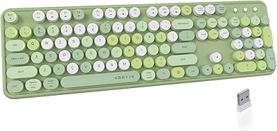 Amazon.com: UBOTIE Portable Bluetooth Colorful Computer Keyboards ...