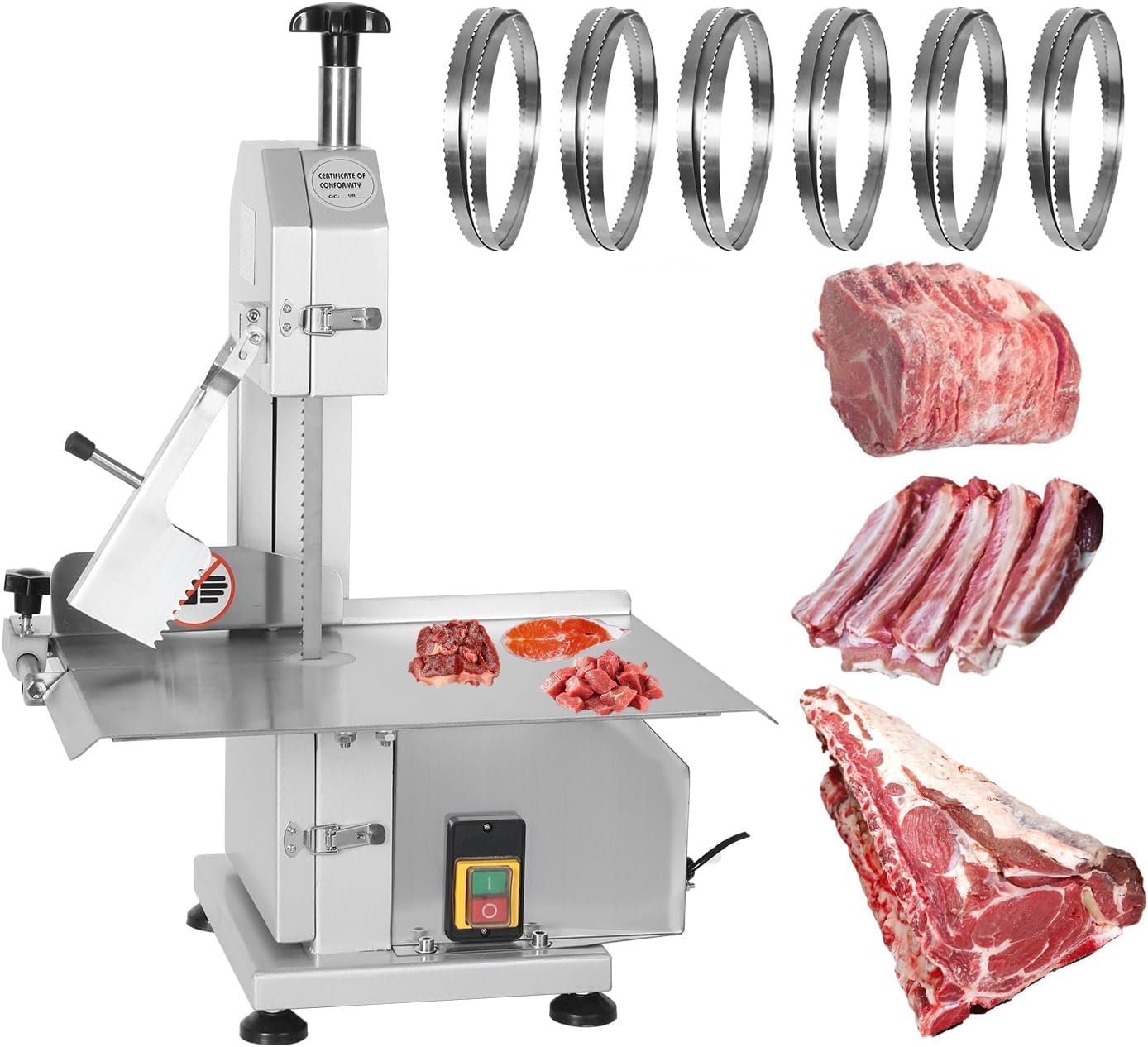 Electric Meat Bone Saw 750W Band Saw Commercial Meat Saw for Butcher ...