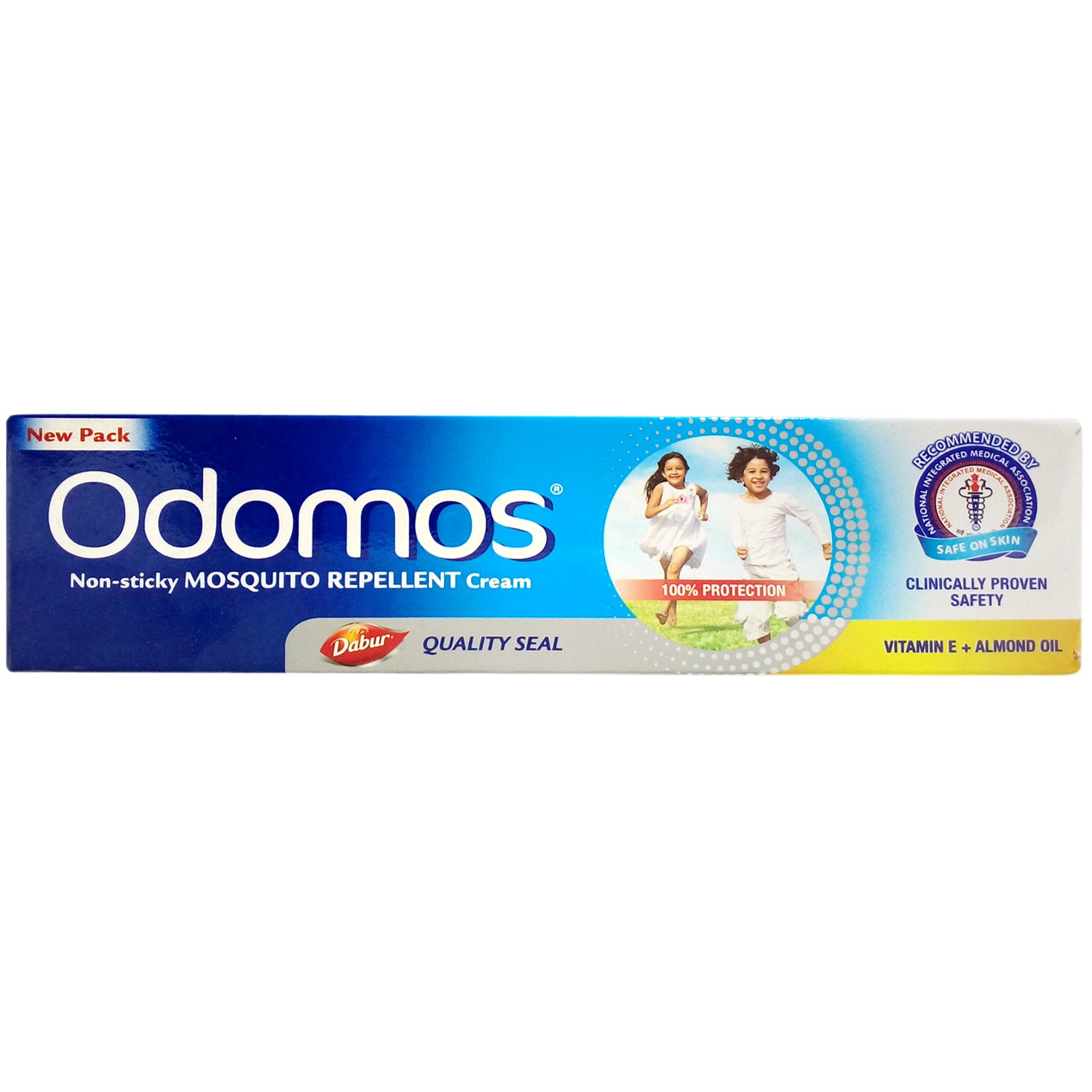 Odomos Non Sticky Mosquito Repellent Cream with Vitamin E and Almond ...