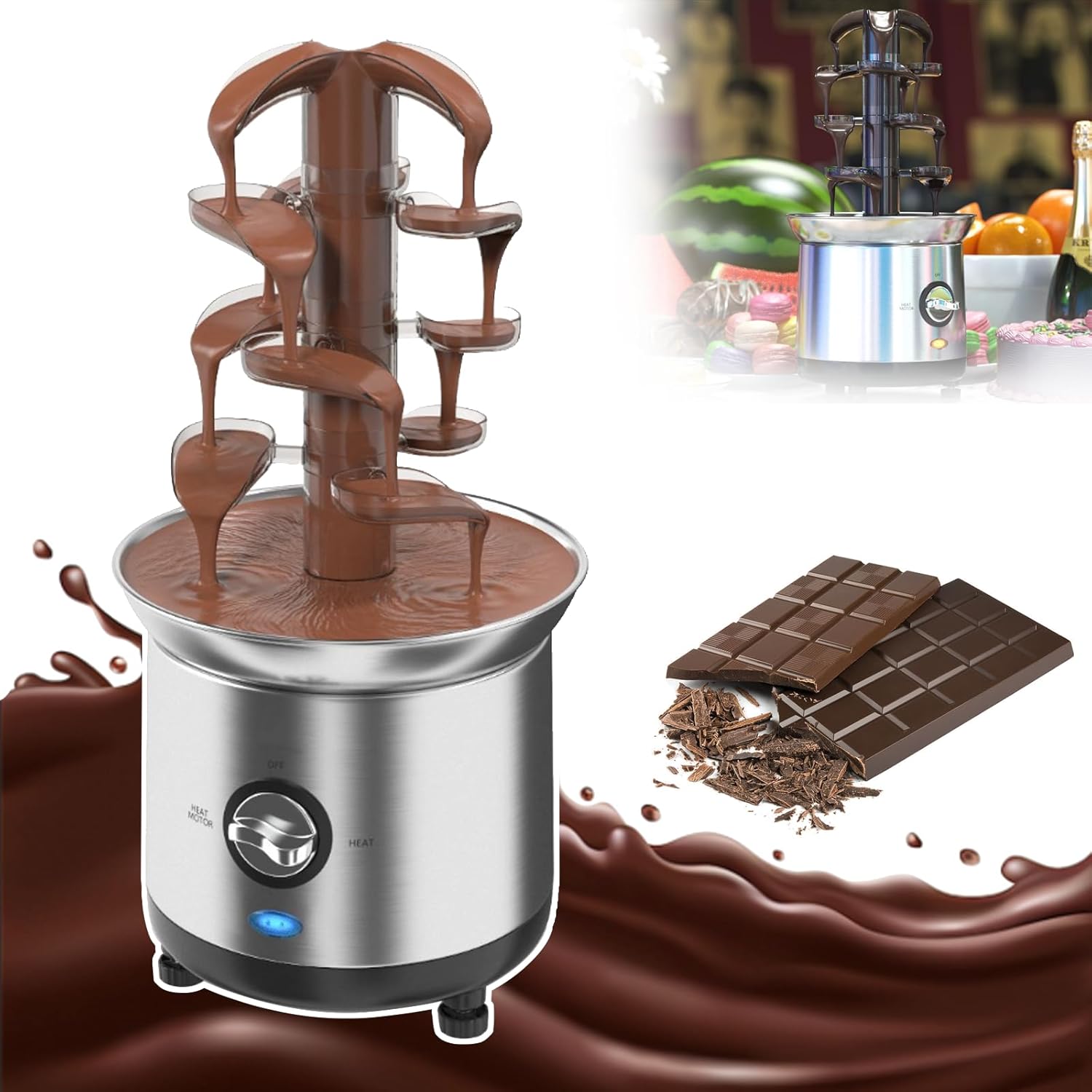 Amazon.com: Leaf Shaped Hot Chocolate Waterfall Maker, 2.5 lb Capacity ...