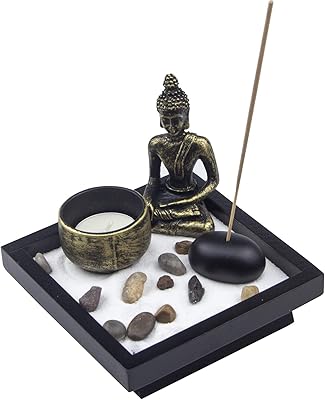Amazon.com: Tabletop Meditation Yoga Zen Garden – Home Office Table ...