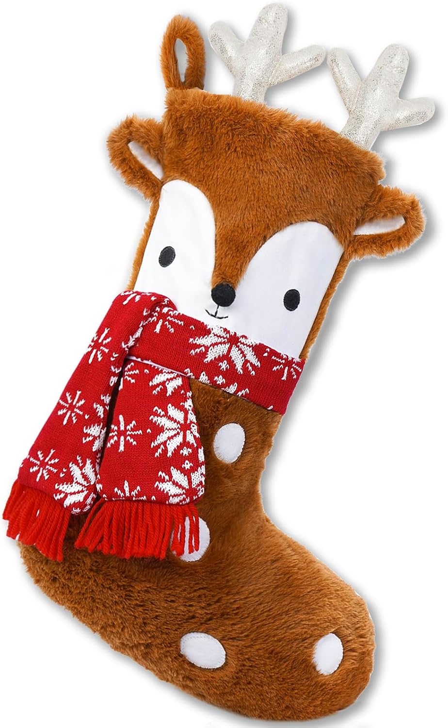 Amazon.com: ALLYORS 20'' Xmas Stocking, Elk Christmas Stocking, Pet ...