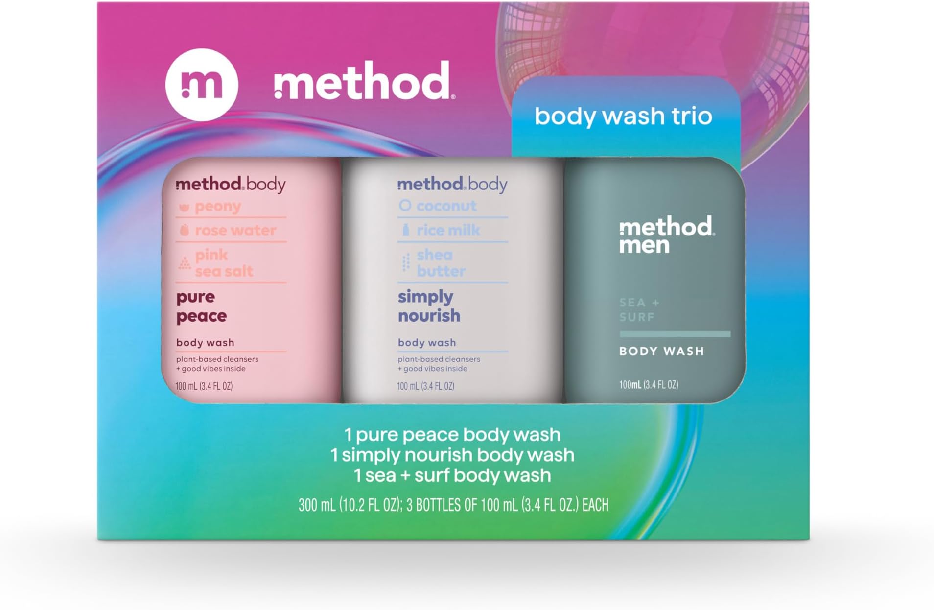 Amazon.com : Method Body Wash, Simply Nourish, 3.4oz Travel Size ...