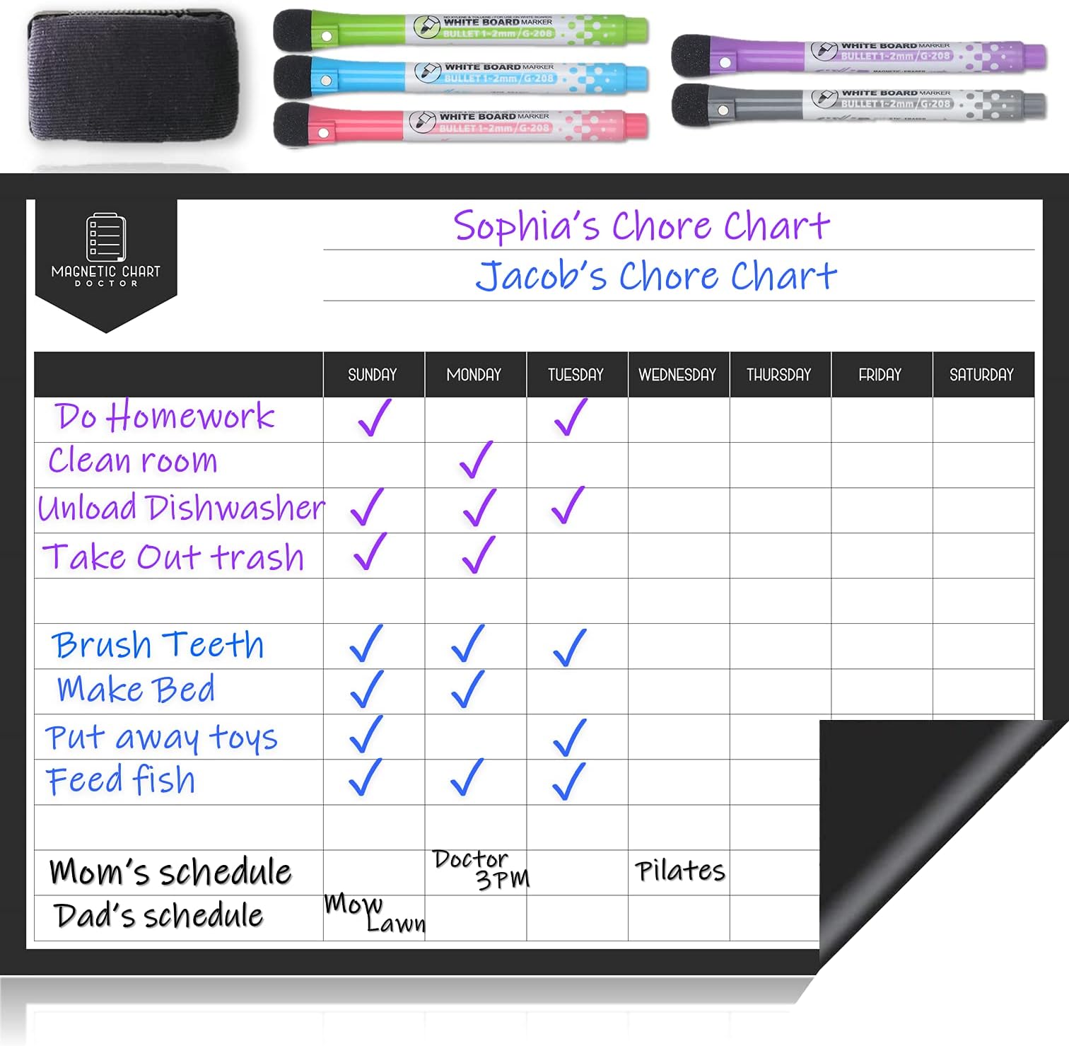 Amazon.com: Magnetic Behavior Chore Chart for Kids at Home - Gift ...