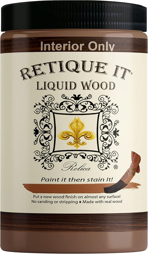 Retique It Liquid Wood - Dark Wood Quart - Paint it then stain it ...