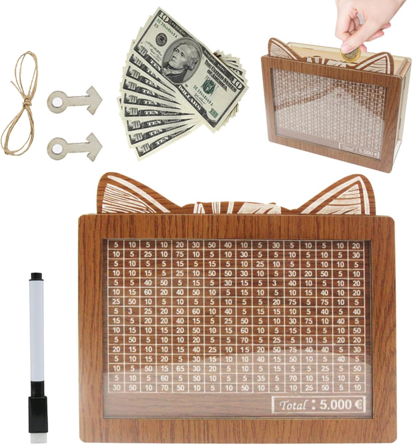 Lxoraziy Money Saving Goal Box, Money Bank with Counter, Reusable Piggy ...