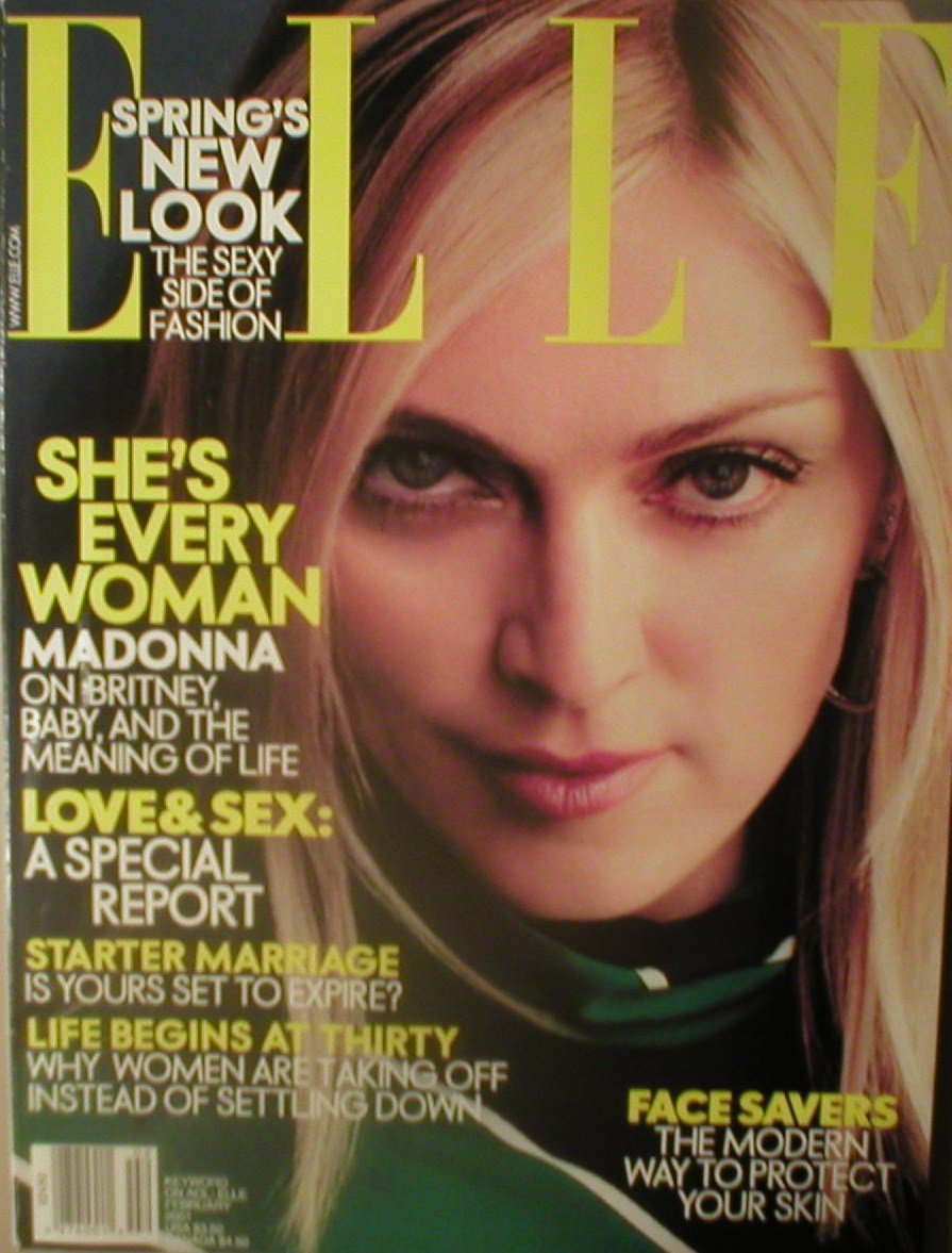 Elle Magazine February 2001 Madonna (Single Back Issue): Elle: Amazon ...