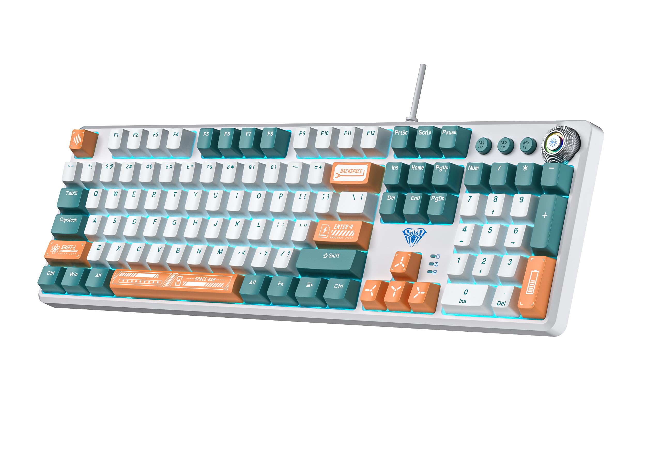Amazon.in: Buy AULA F2088 Pro Mechanical Gaming Keyboard | Clicky Blue ...