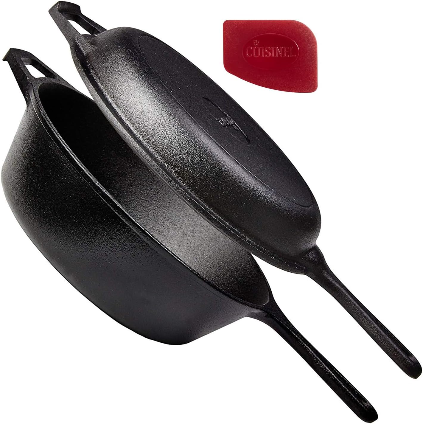Amazon.com: Lodge® L10CF3 5 Quart Cast Iron Deep Skillet with Lid: Cast ...