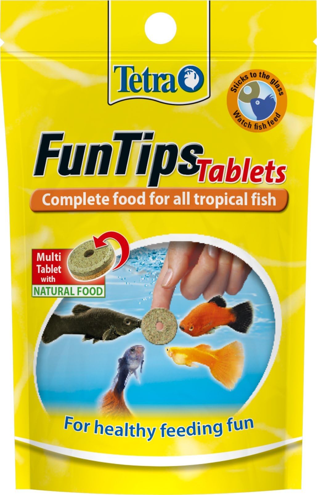 Tetra FunTips Tablets Fish Food, Complete Fish Food for All Tropical ...