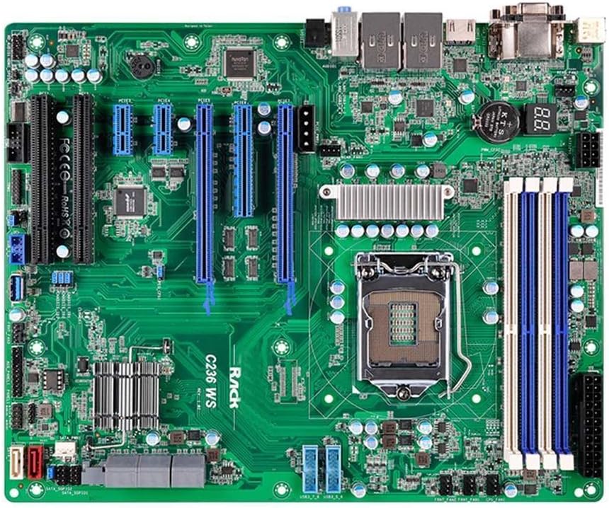 Amazon.com: for C236 WS LGA1151 Support E3-1200 v5/v6 Slot Single CPU Workstation Motherboard ...