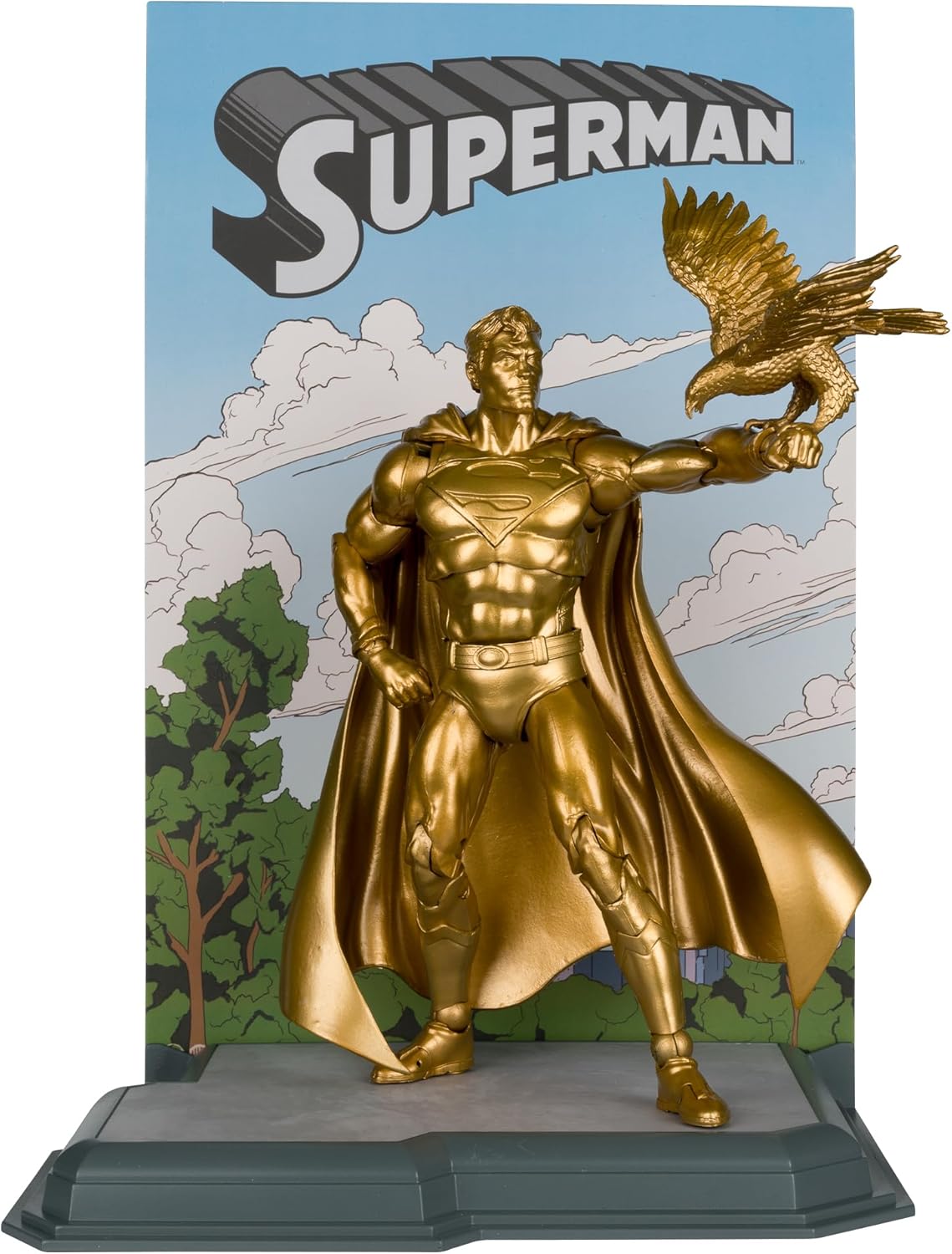 DC Multiverse Superman (Centennial Park Tribute Statue) Gold Label 7in ...