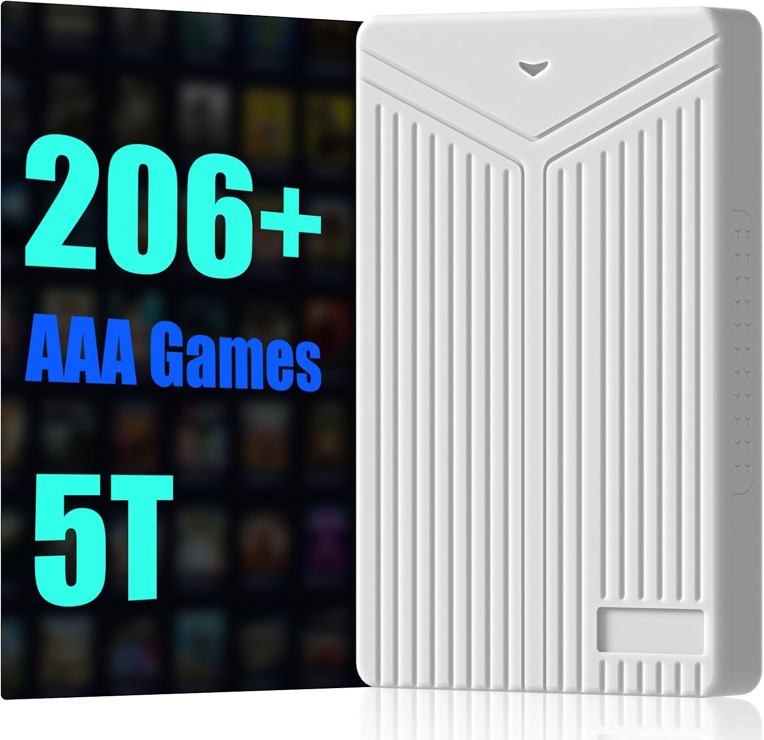 5TB Retro Gaming Console Hard Drive with 206+ AAA PC Games,Portable ...